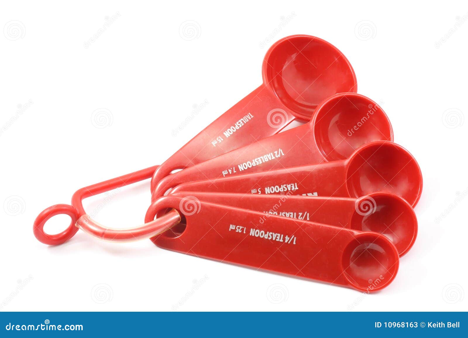 Set of Red Measuring Spoons Stock Image - Image of tablespoon, life ...