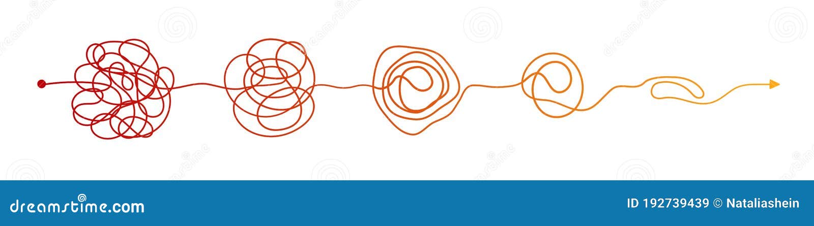 Set of Red Messy Clew Symbols Connected between Them Line of Symbols ...