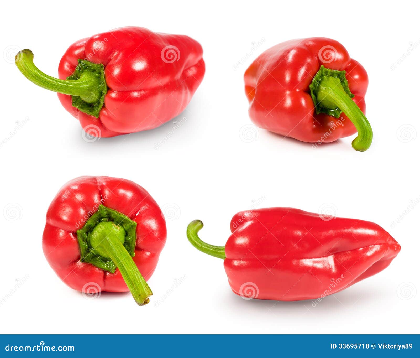 Set of red paprika stock photo. Image of isolated, chili - 33695718