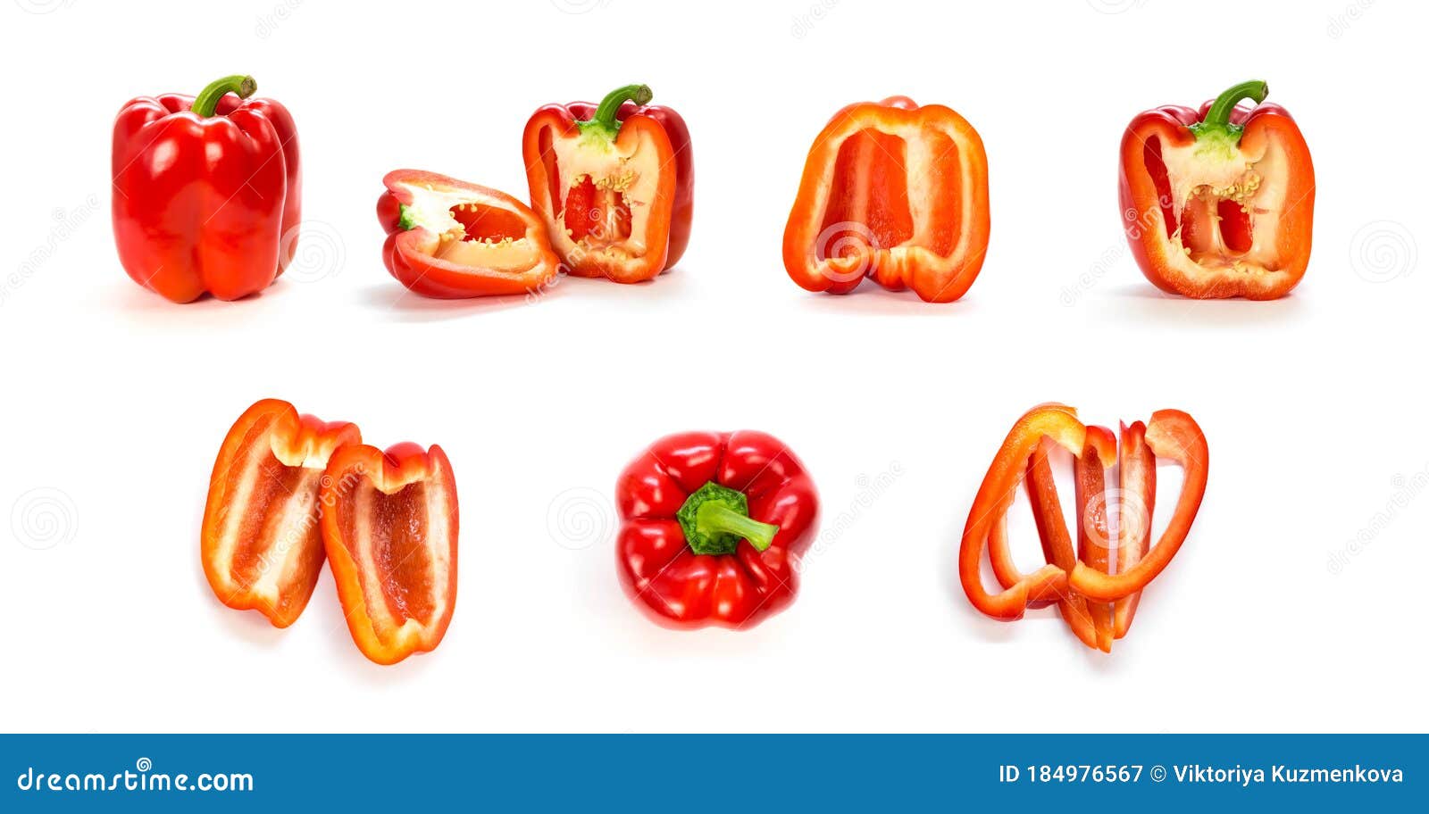 A Set of Red Pepper. Close Up Stock Image - Image of nutrition, healthy ...