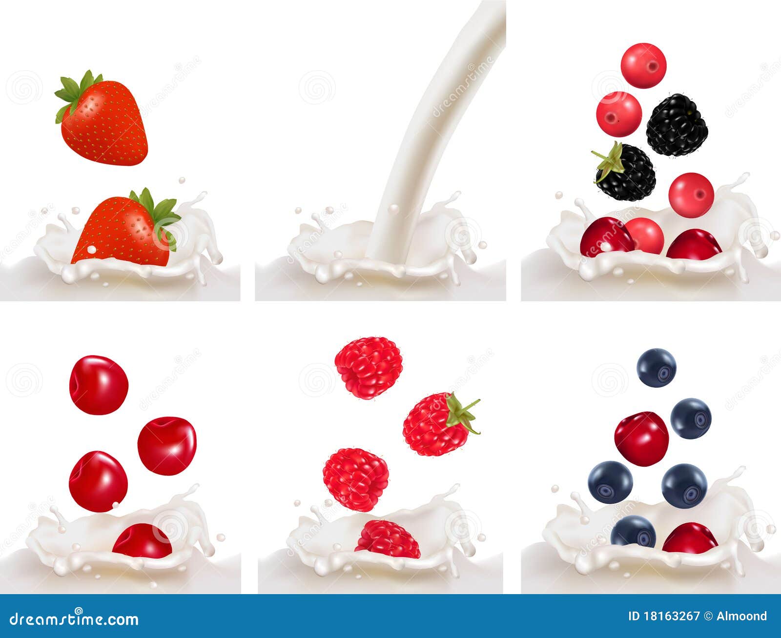 Raspberry, Strawberry Cartoons Vector Illustration | CartoonDealer.com ...