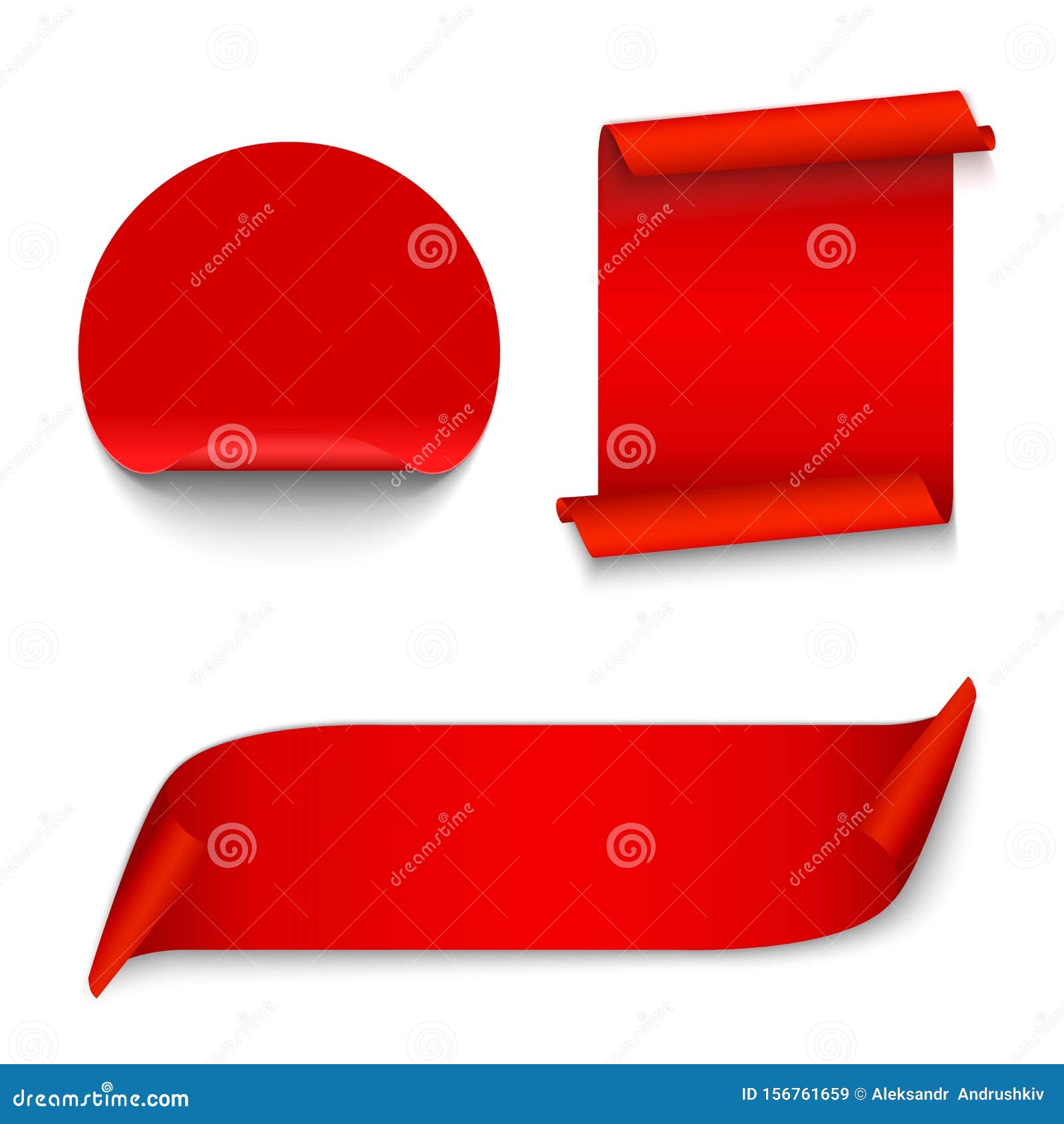 Red banners stock vector. Illustration of banner, gift - 156761659