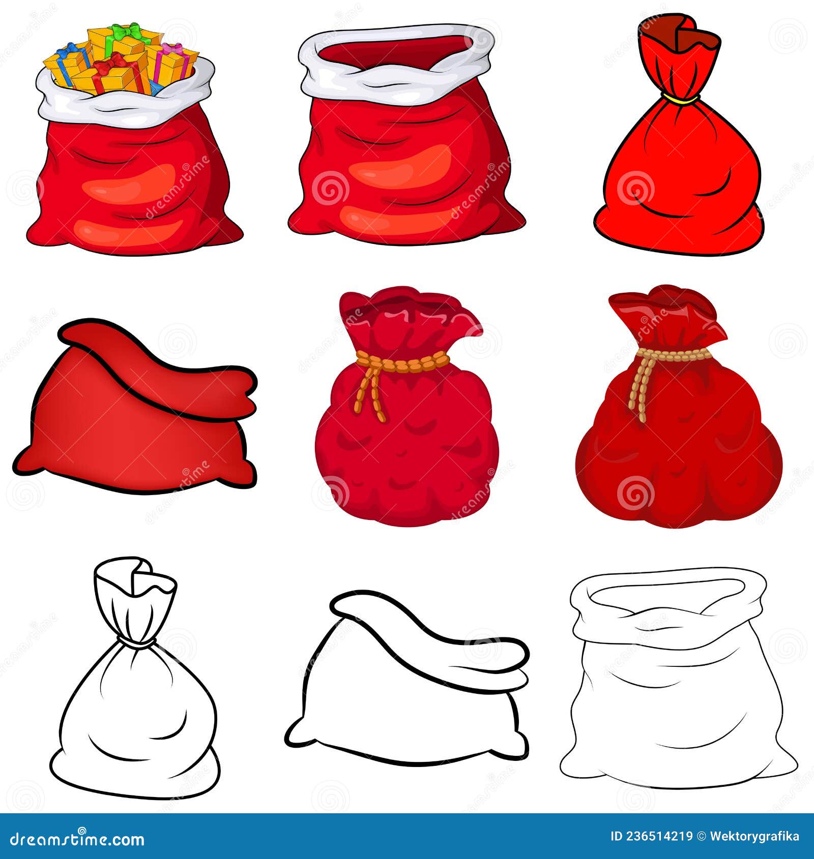 Tied Sacks Of Legumes With Labels On Them Royalty-Free Stock ...