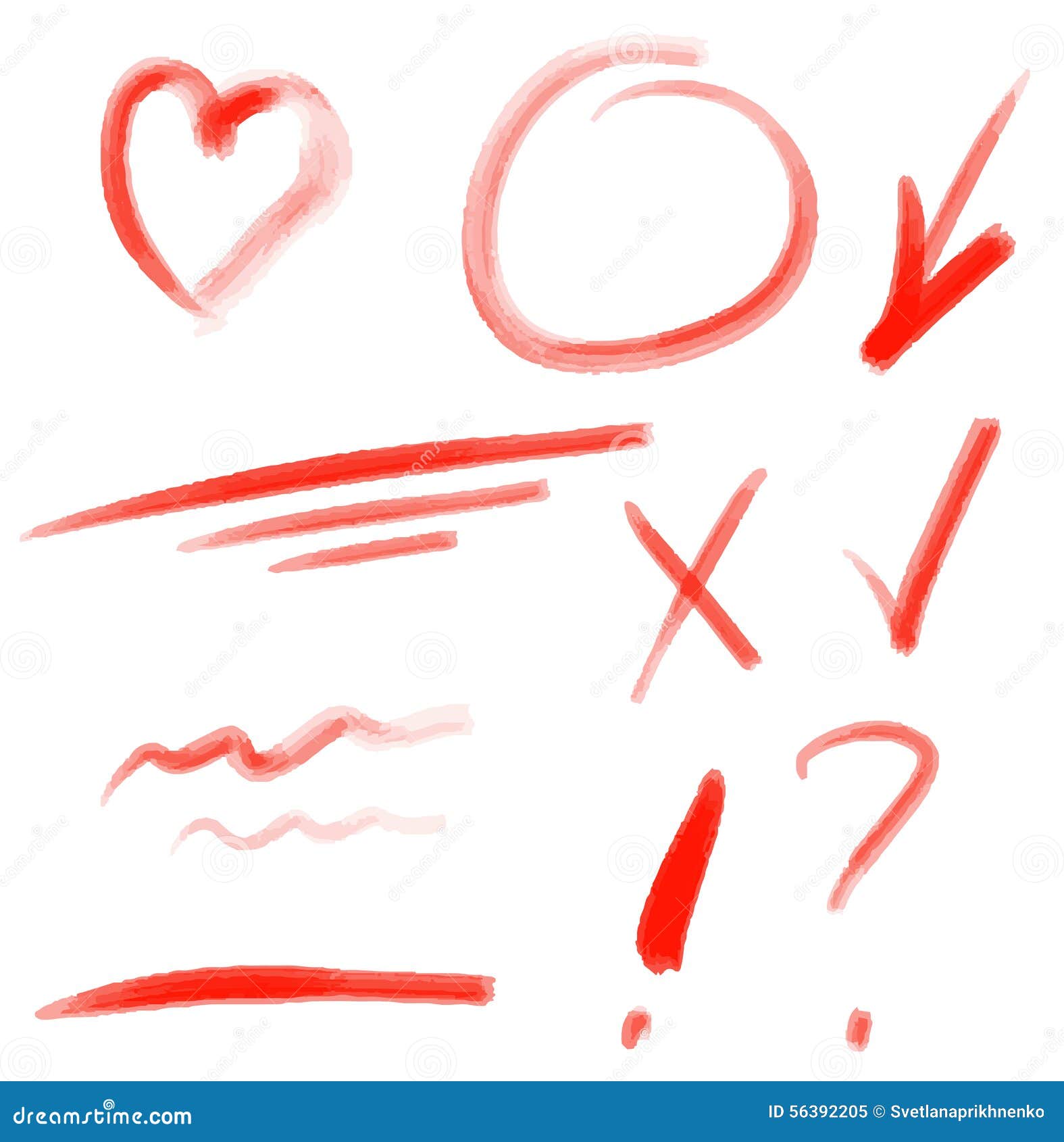 Set of red signs stock vector. Illustration of collection - 56392205