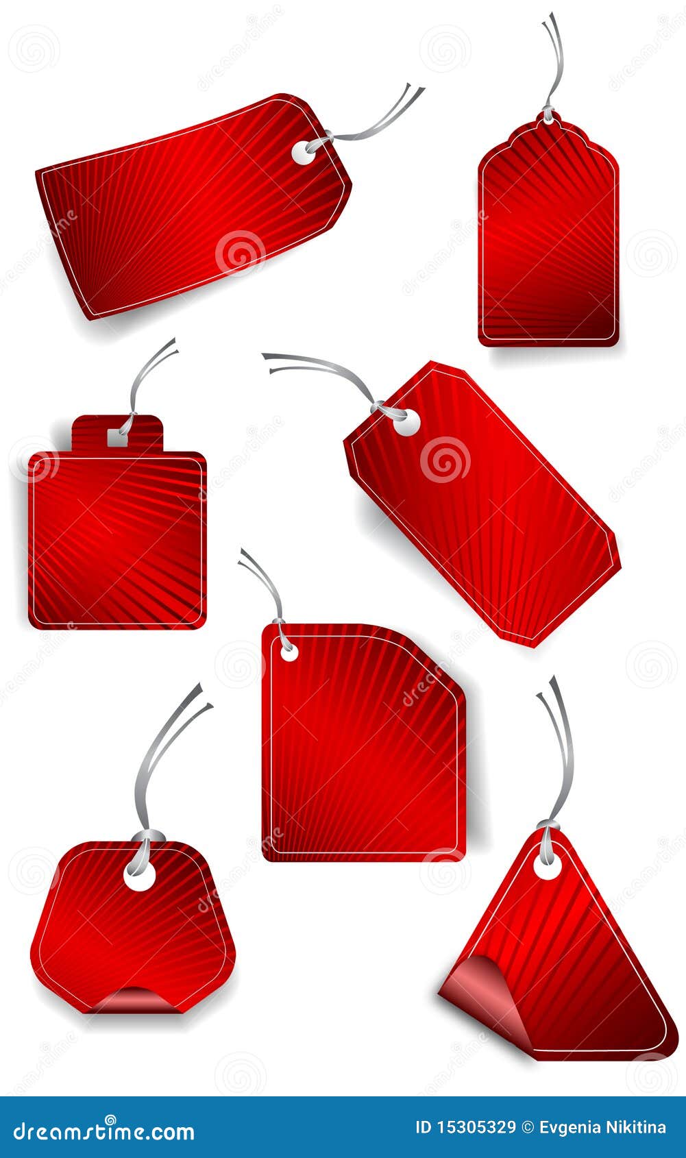 Set red stickers stock vector. Illustration of label - 15305329