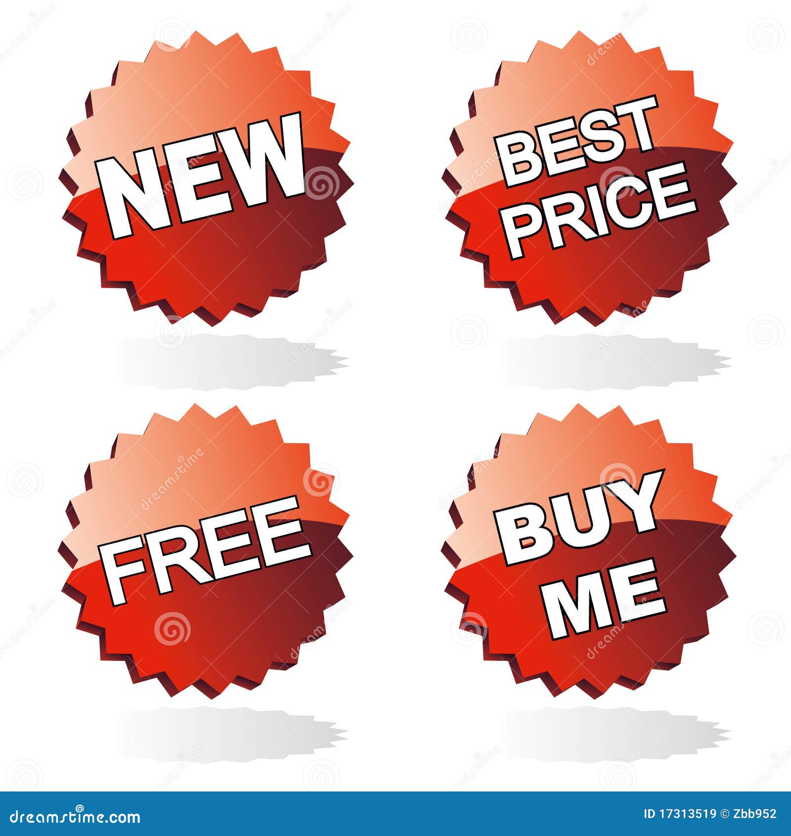 Set of red stickers stock vector. Illustration of grunge - 17313519