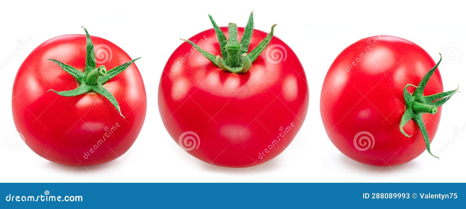 Set of Red Tomatoes in Different Angles Isolated on White Background ...
