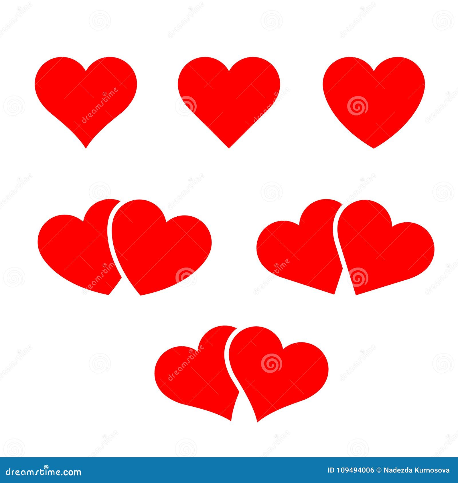 Vector hearts set stock illustration. Illustration of background ...