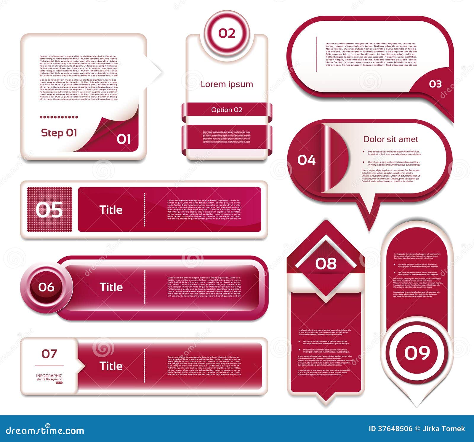 Set of Red-violet Vector Progress Stock Vector - Illustration of icon ...
