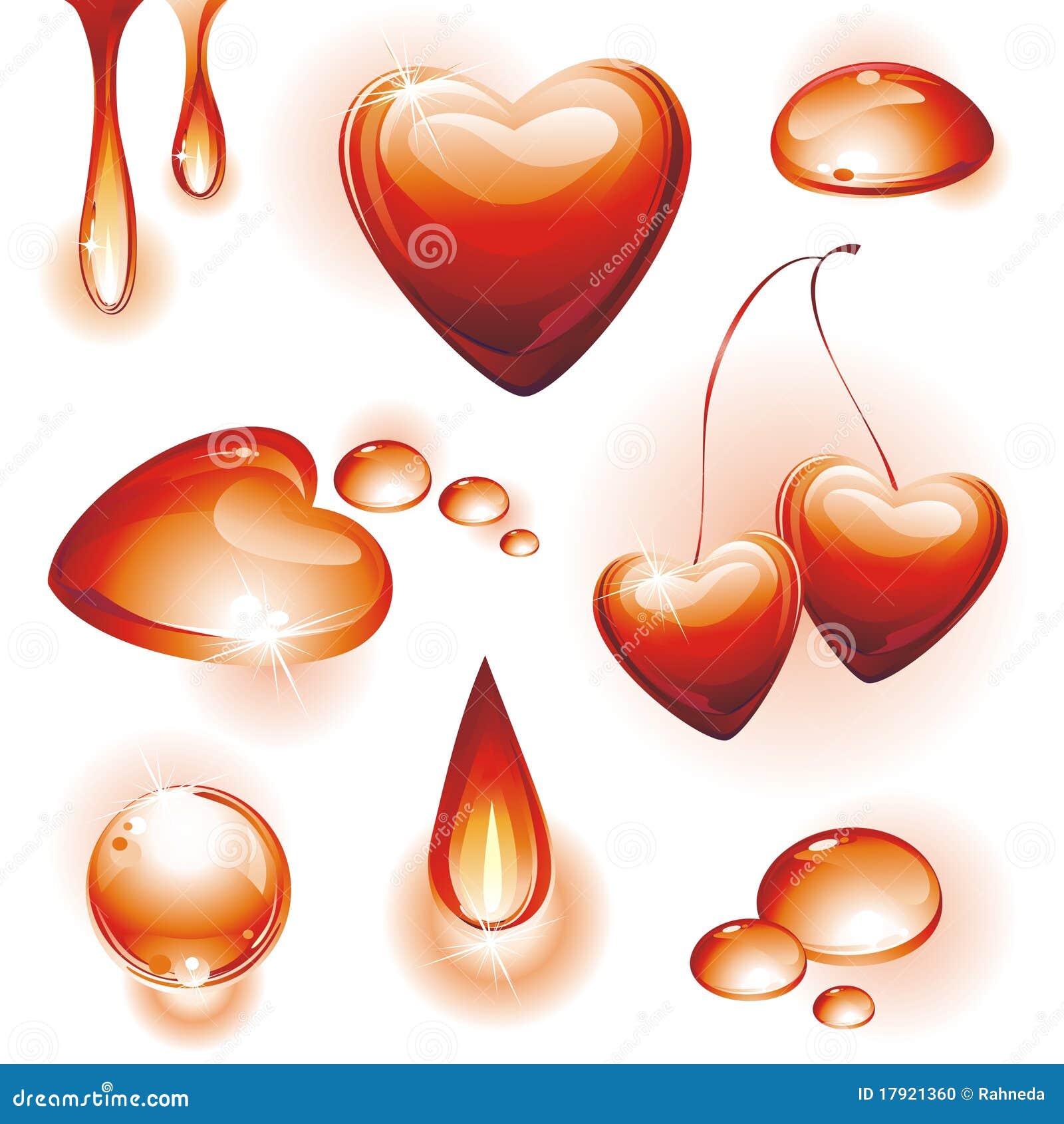 Set of Red Water Design Elements. Stock Vector - Illustration of blood ...