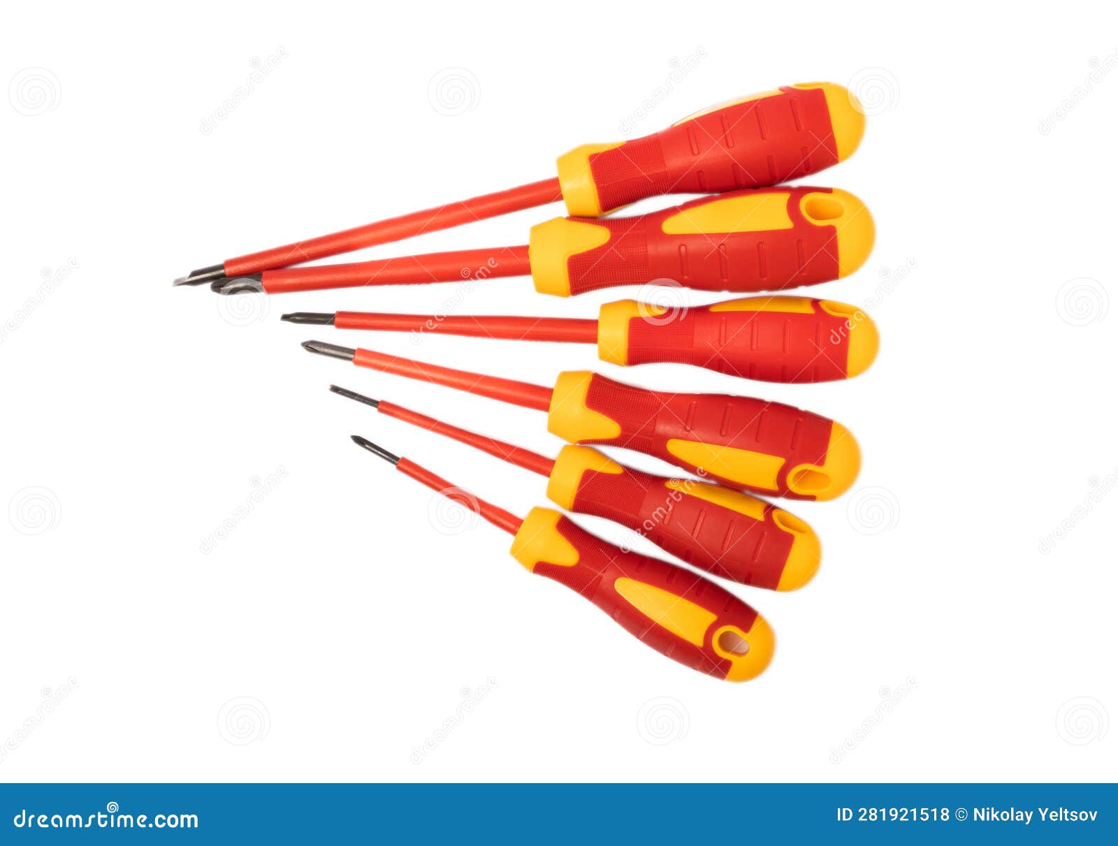 Set of Red-yellow Screwdrivers Isolated Stock Illustration ...