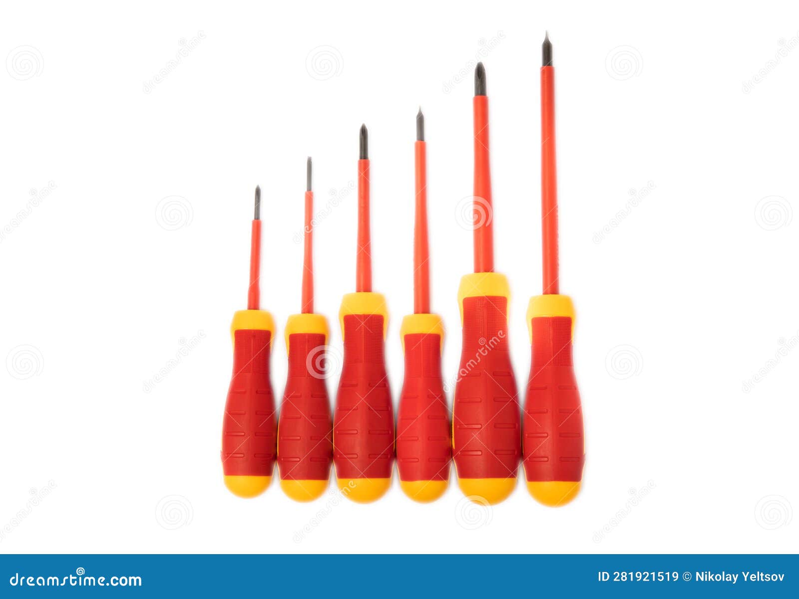 Set of Red-yellow Screwdrivers Isolated Stock Illustration ...