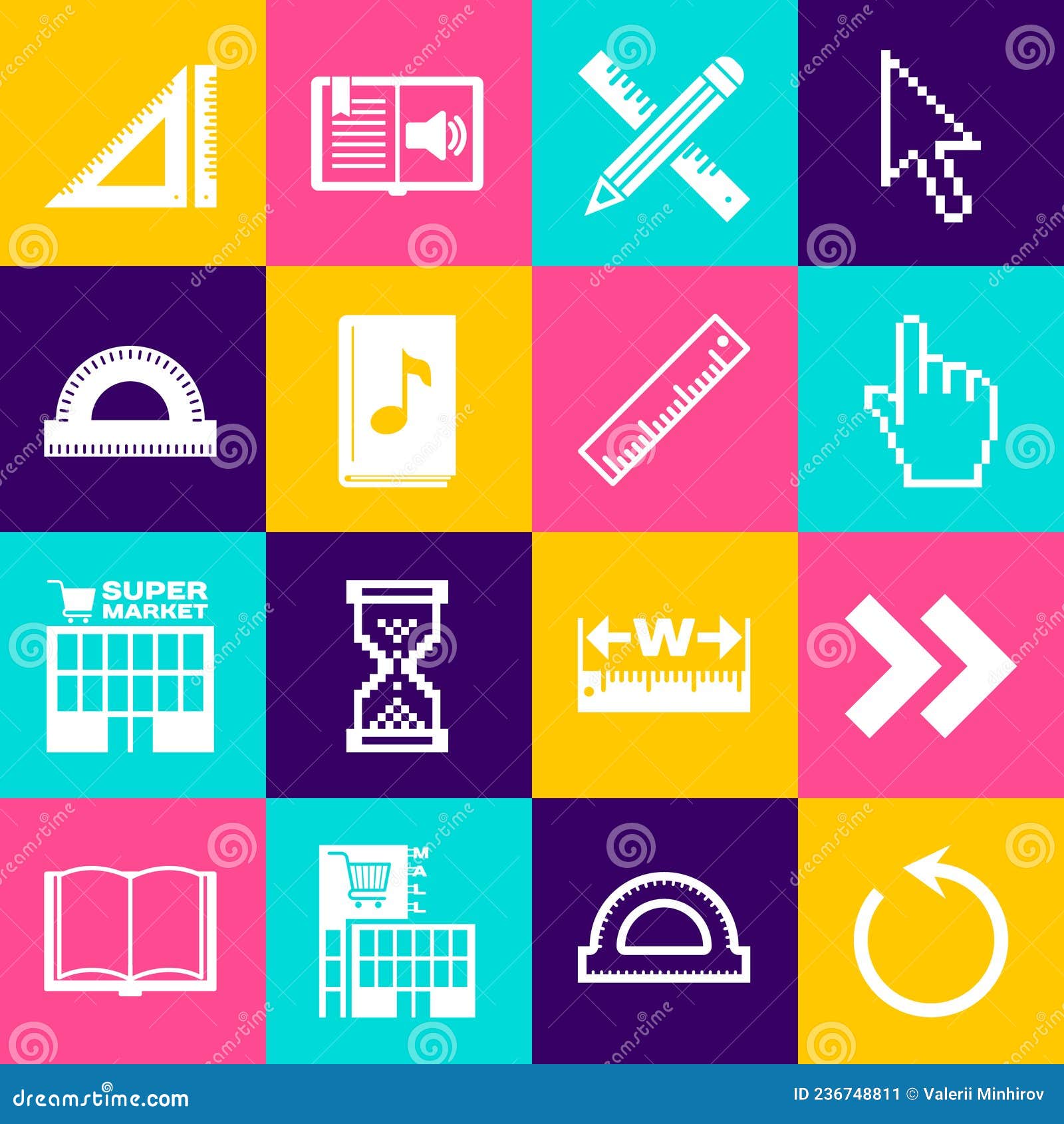 Set Refresh, Arrow, Pixel Hand Cursor, Crossed Ruler Pencil, Audio Book ... Set Refresh, Arrow, Pixel Hand Cursor, Crossed Ruler Pencil, Audio Book ...