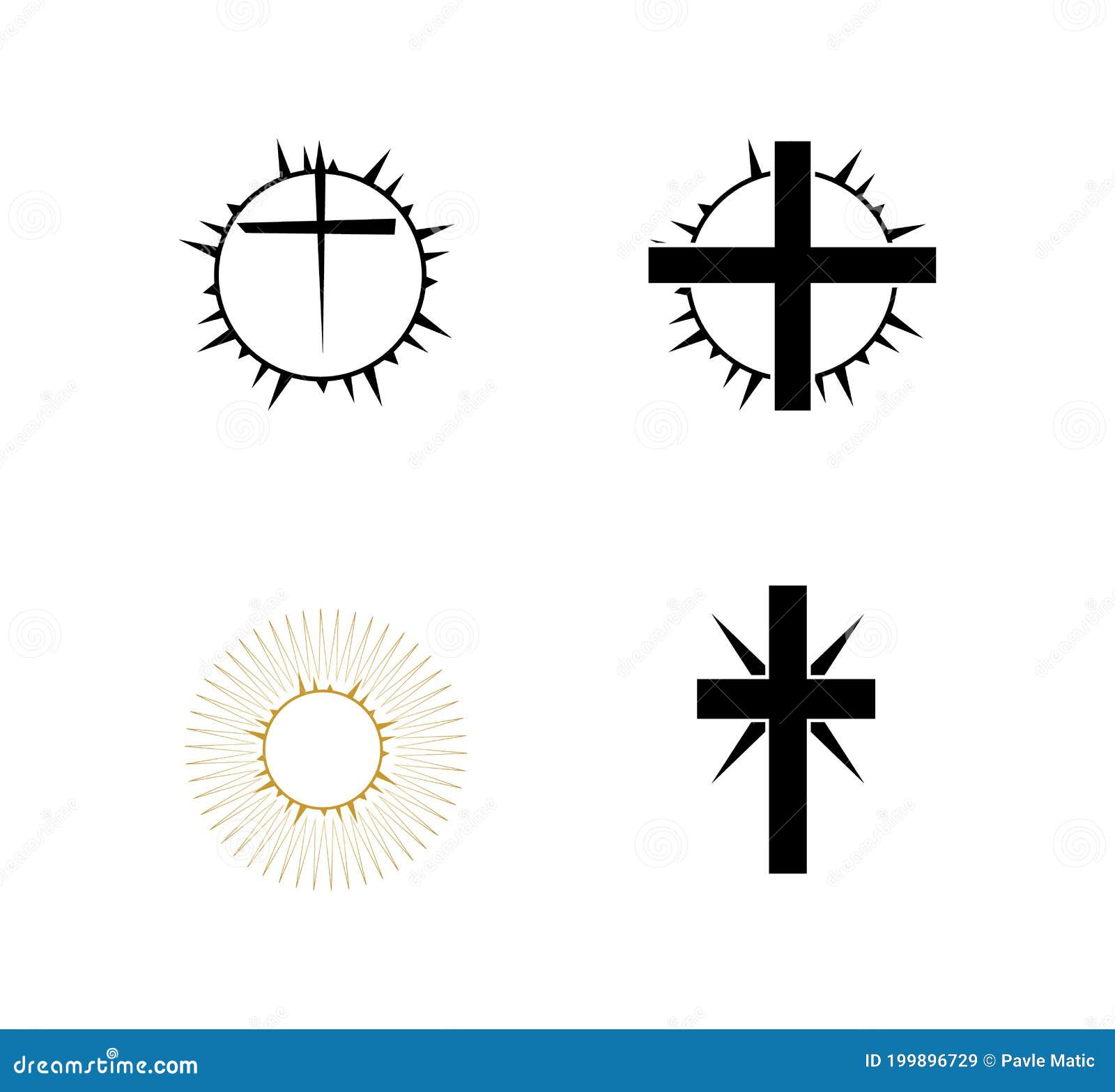 Set of Religious Symbols Isolated Stock Vector - Illustration of vector ...