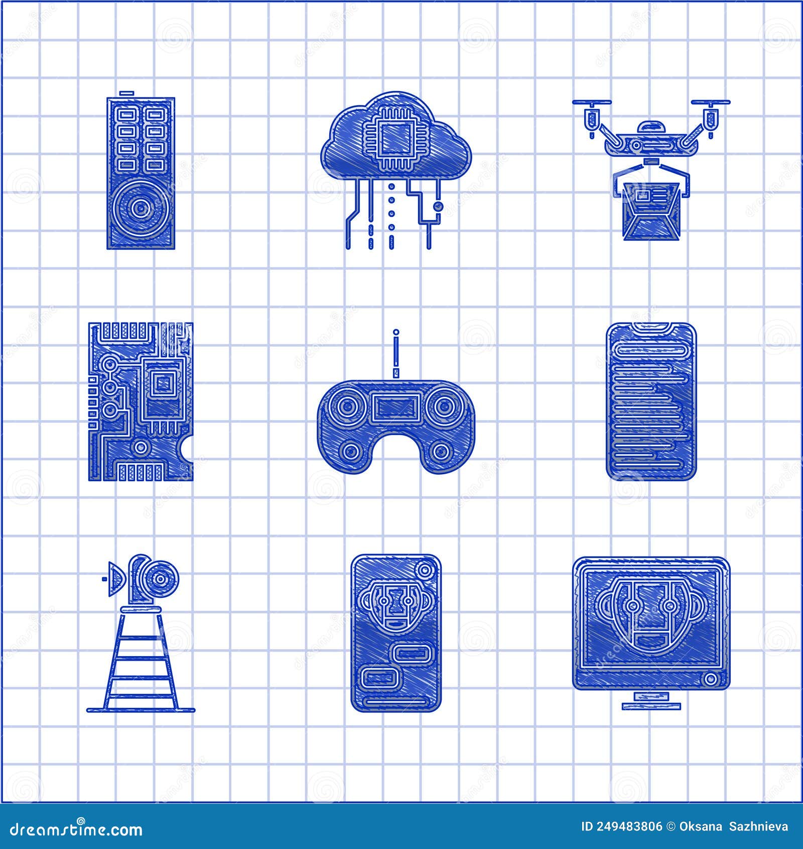 Set Remote Control, Bot, Computer Api Interface, Antenna, Electronic ... Set Remote Control, Bot, Computer Api Interface, Antenna, Electronic ...