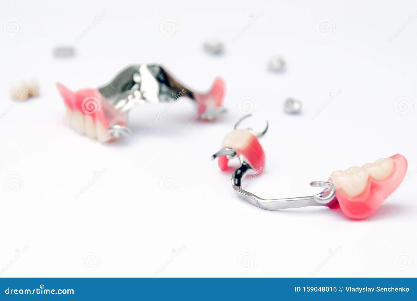 A Set of Removable Clasp Prostheses Stock Photo - Image of metal, care ...