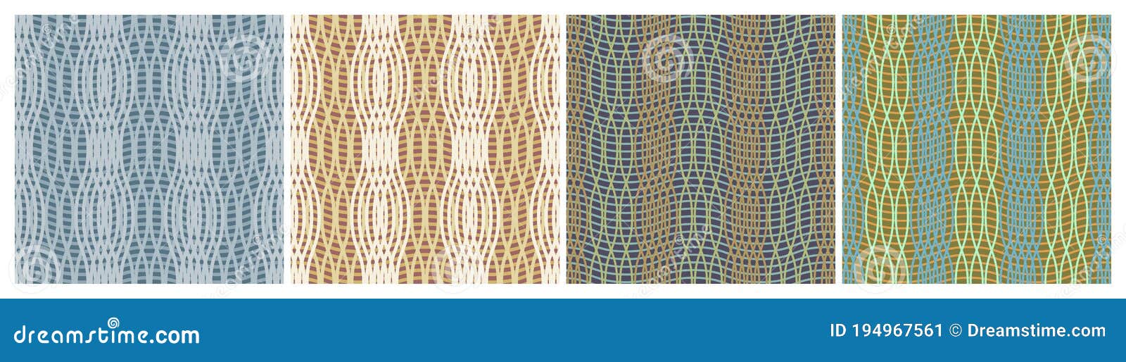 Set of Repeat Braided Patterns with Optical Illusion Effect. Textures ...