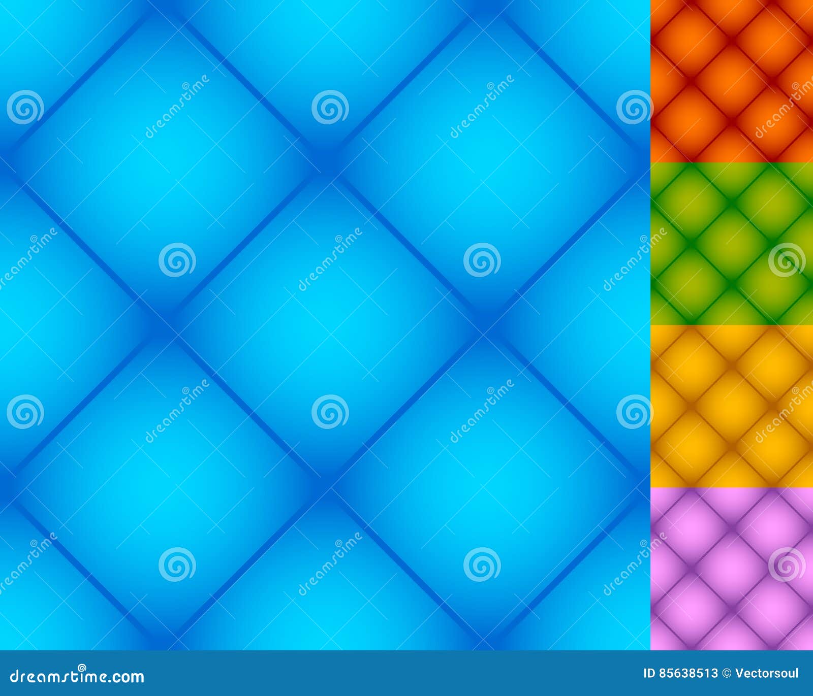 Set of Repeatable Square Patterns in 5 Distinct Colors Stock Vector ...