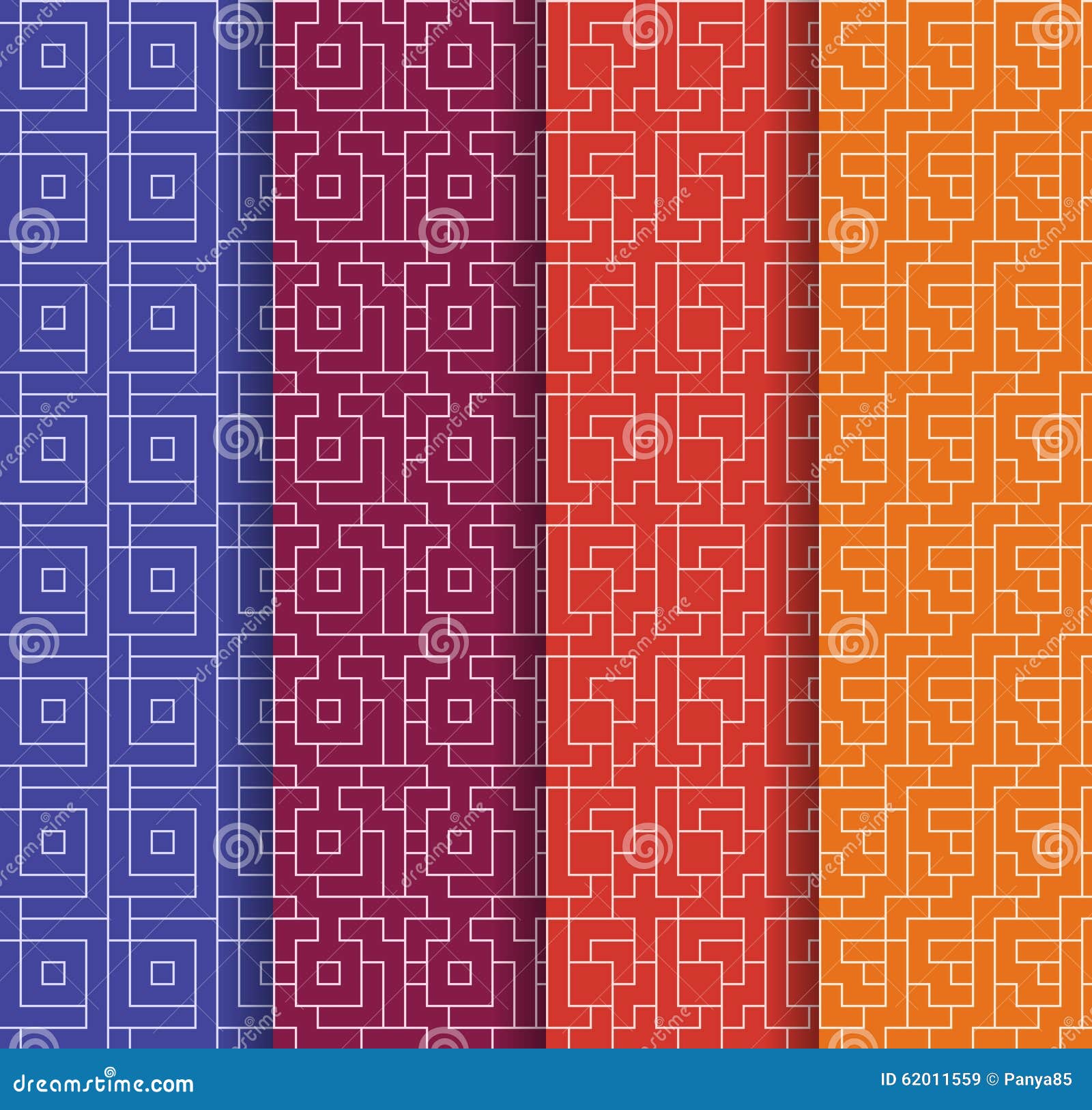 Set of Repeating Geometric Background. Vector Stock Vector ...