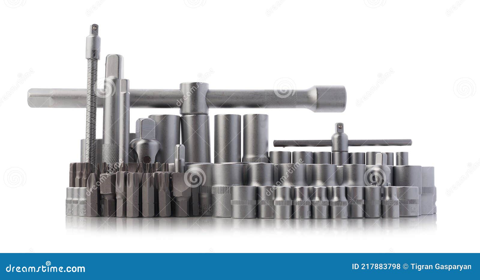 Set of Replacement Heads for Repairs Isolated on a White Background ...