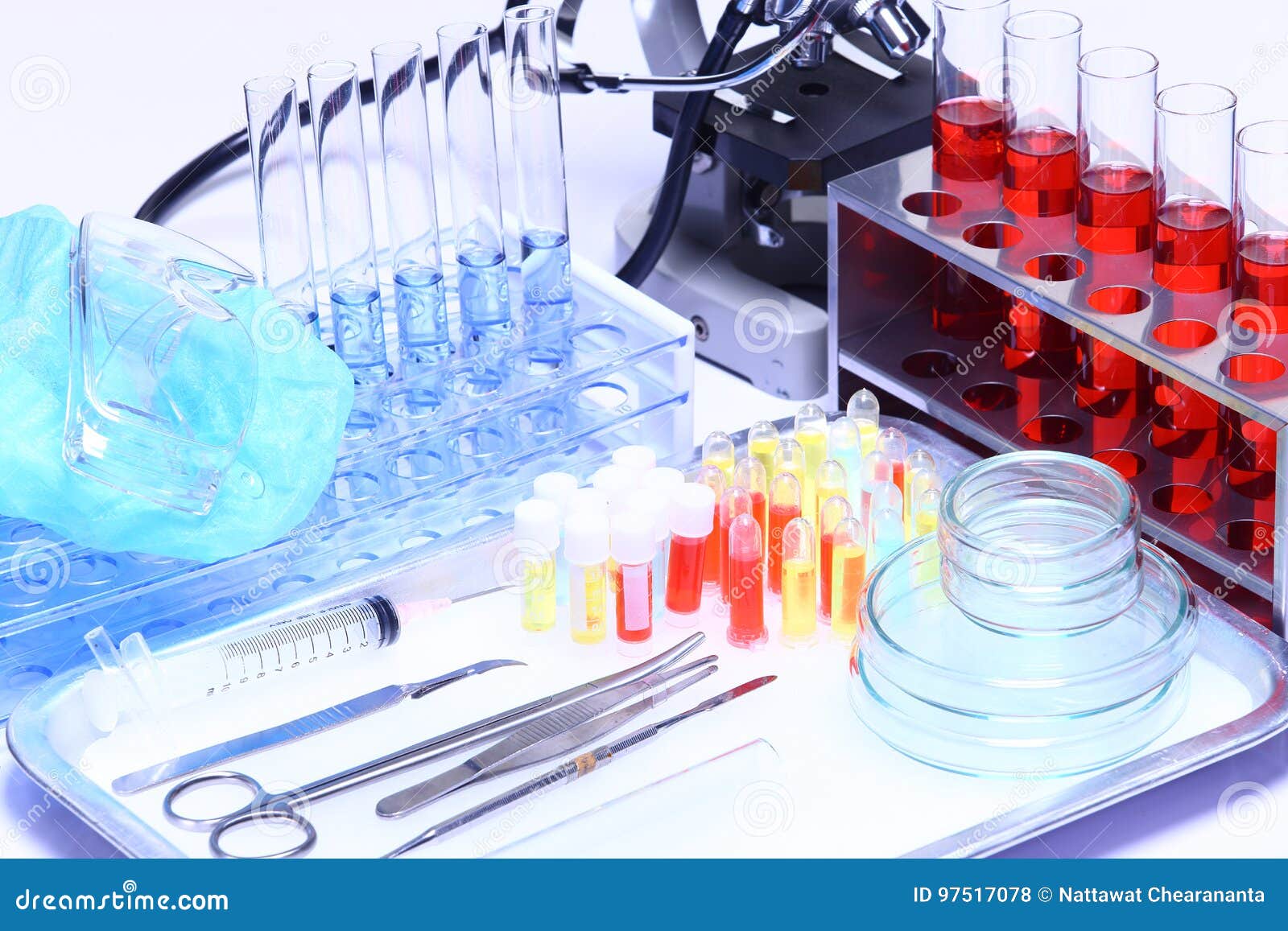 Set of Research and Development Kit, Medial Tools and Scientist Stock ...