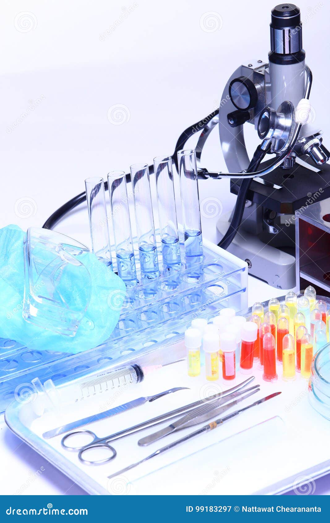 Set of Research and Development Kit, Medial Tools and Scientist Stock ...