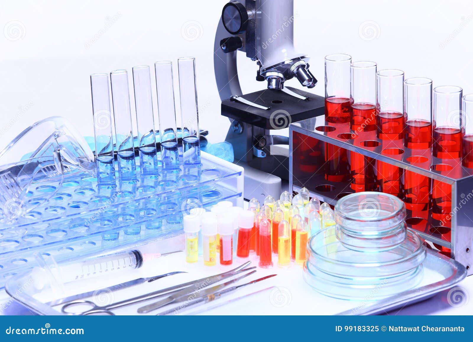 Set of Research and Development Kit, Medial Tools and Scientist Stock ...