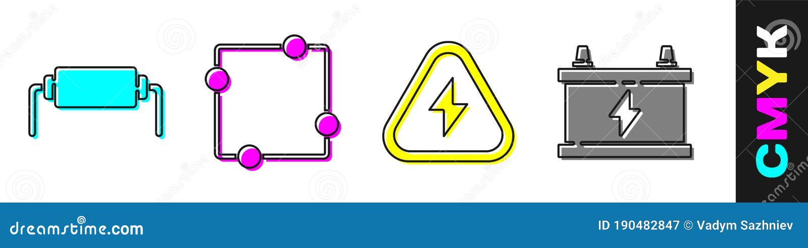 Set Resistor Electricity, Electric Circuit Scheme, High Voltage And Car ...