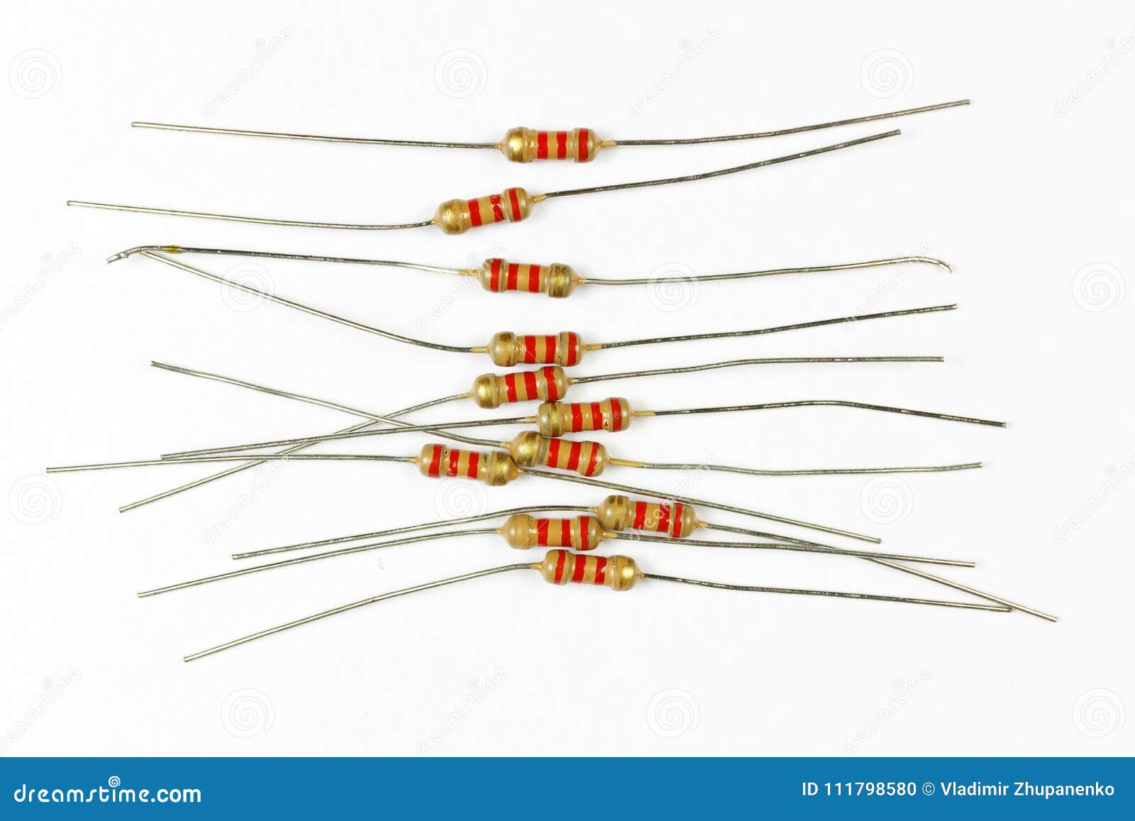Set of Resistors in Bulk on a White Background Stock Photo - Image of ...