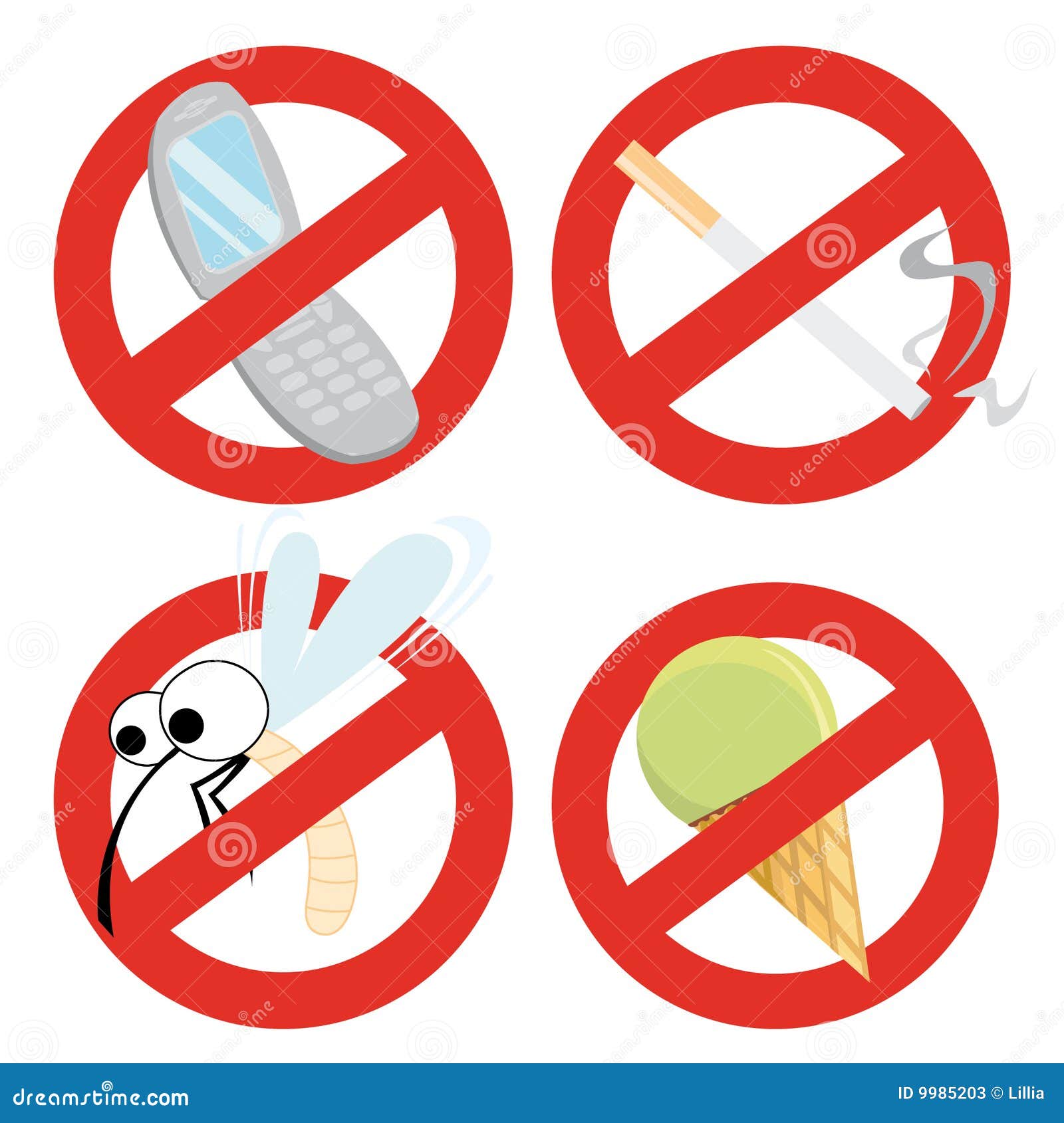 Set of restrictive signs stock vector. Illustration of color - 9985203