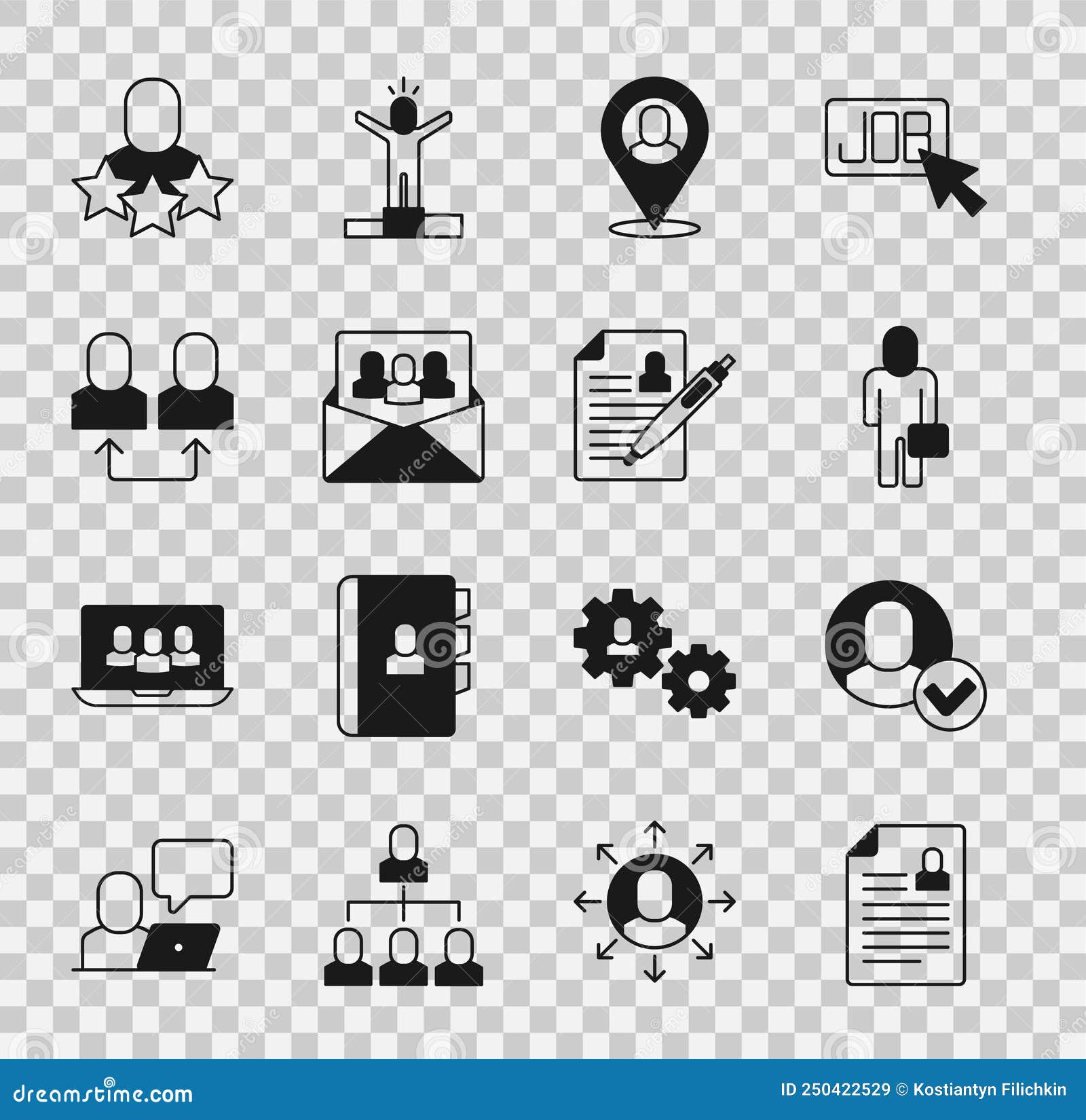 Set Resume, Worker, Businessman, Location, Project Team Base, Exchange ...