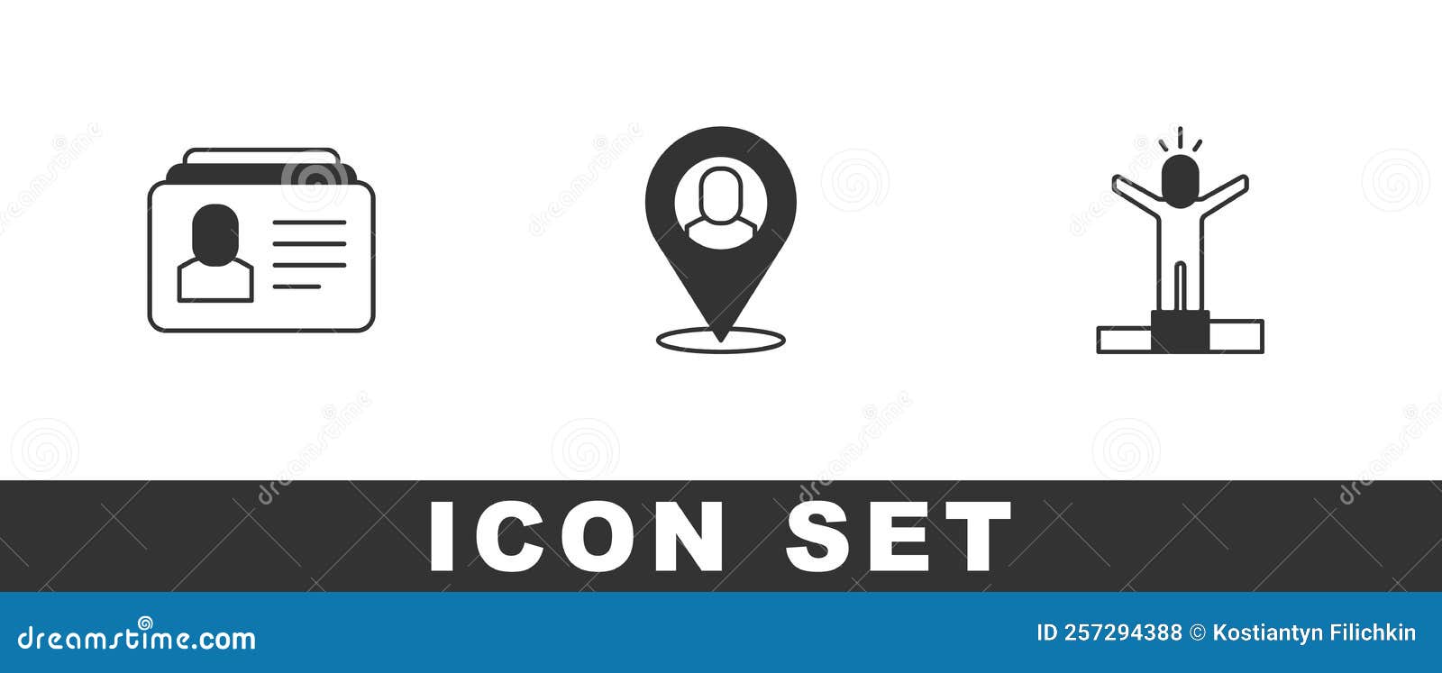 Set Resume, Worker Location and Productive Human Icon. Vector Stock ... Set Resume, Worker Location and Productive Human Icon. Vector Stock ...