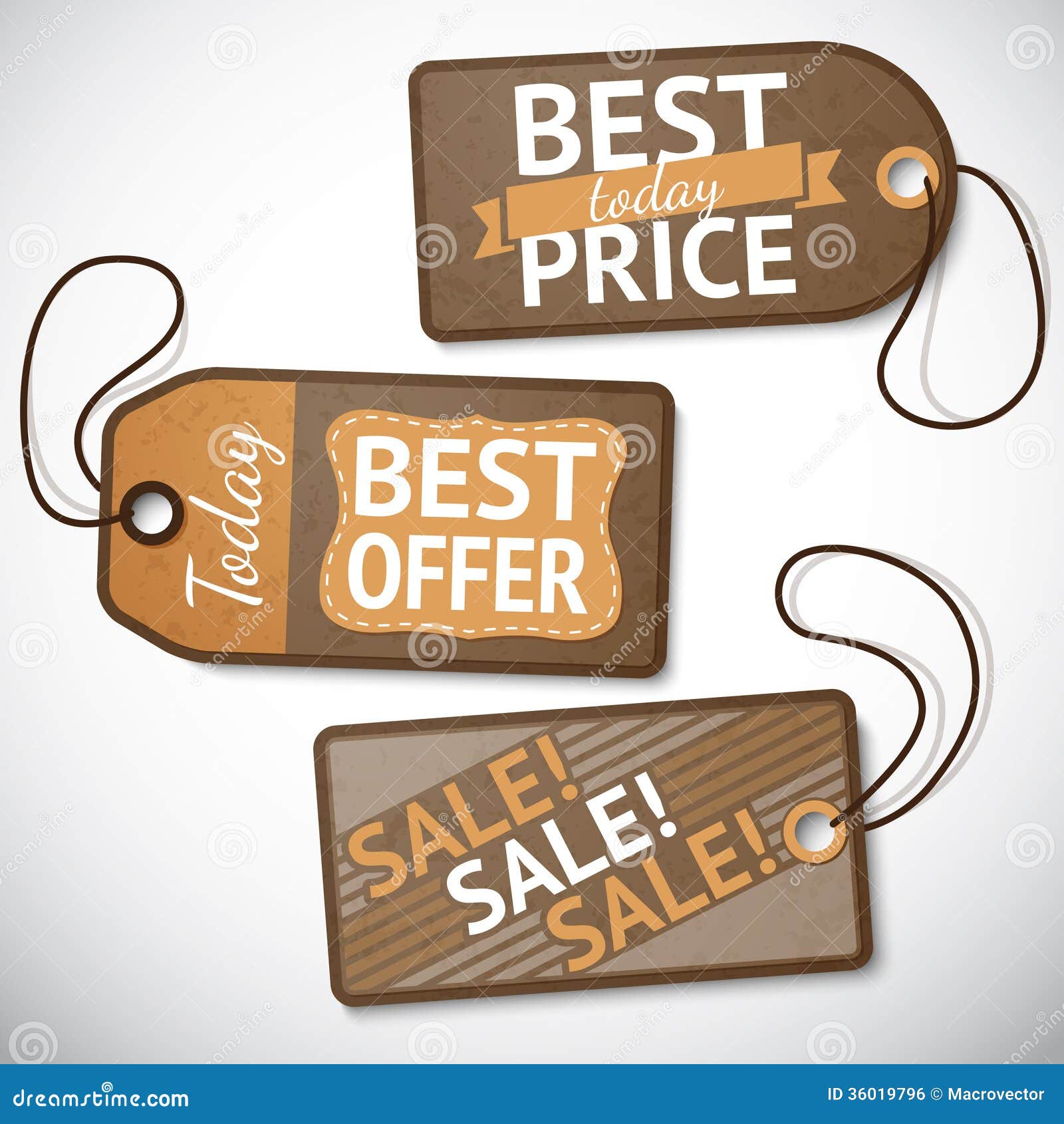 Set of Retail Cardboard Sale Tags Stock Vector - Illustration of badge ...