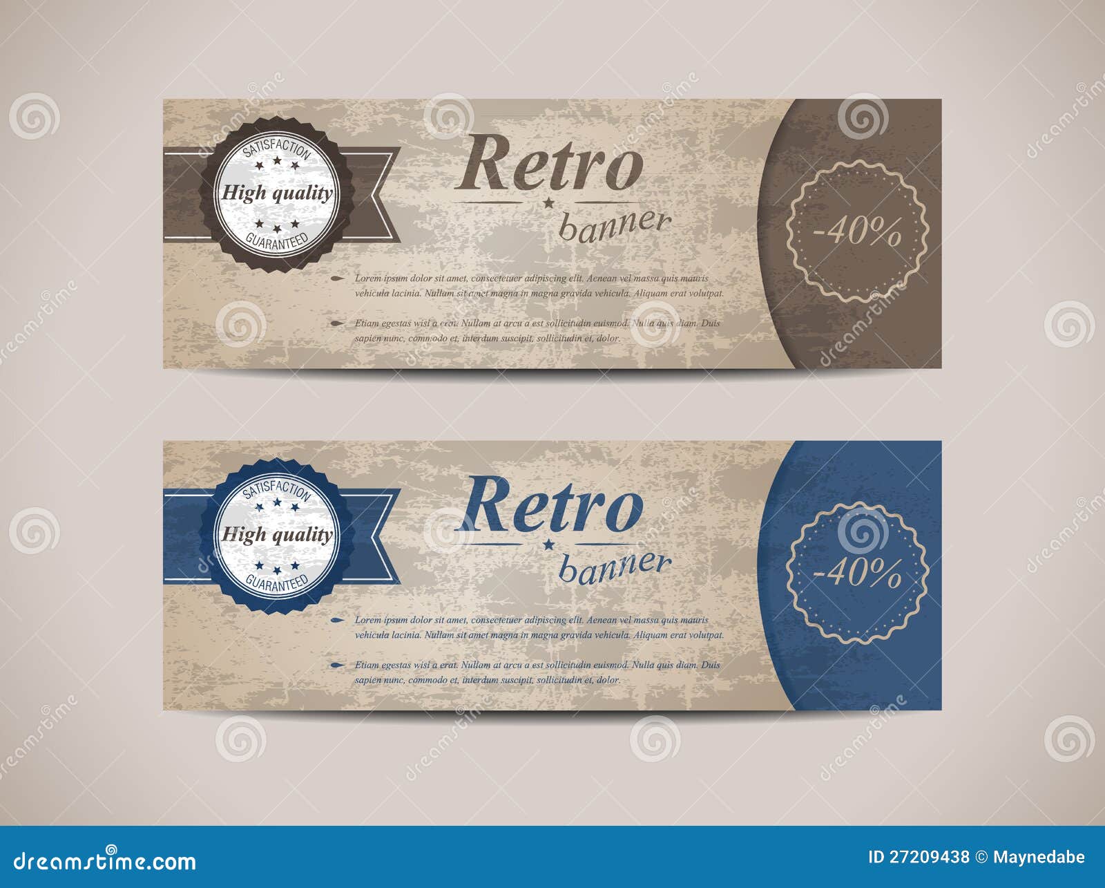 Set of retro banners stock vector. Illustration of background - 27209438