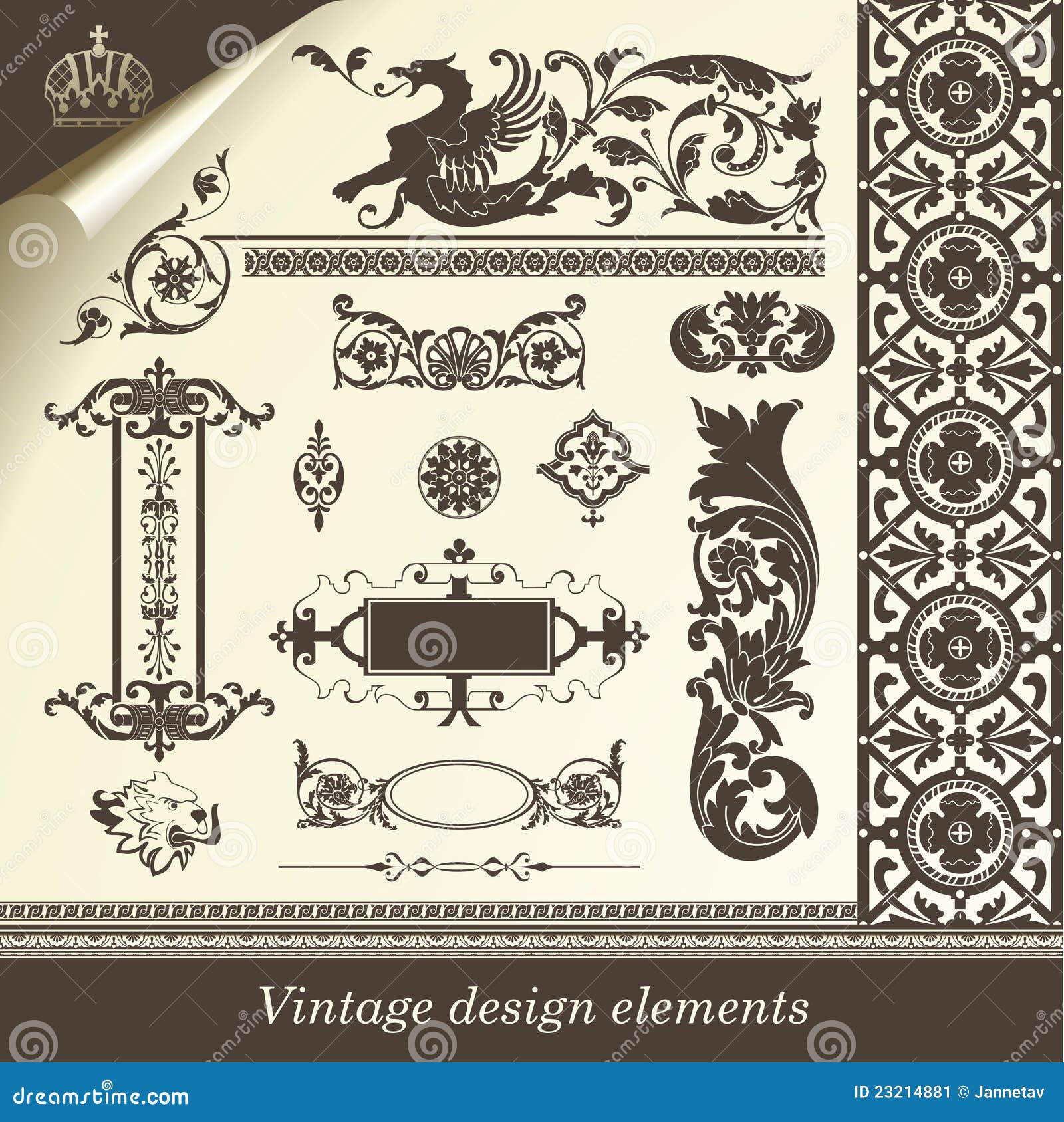 Set of Retro Design Elements Stock Vector - Illustration of book ... Set of Retro Design Elements Stock Vector - Illustration of book ...
