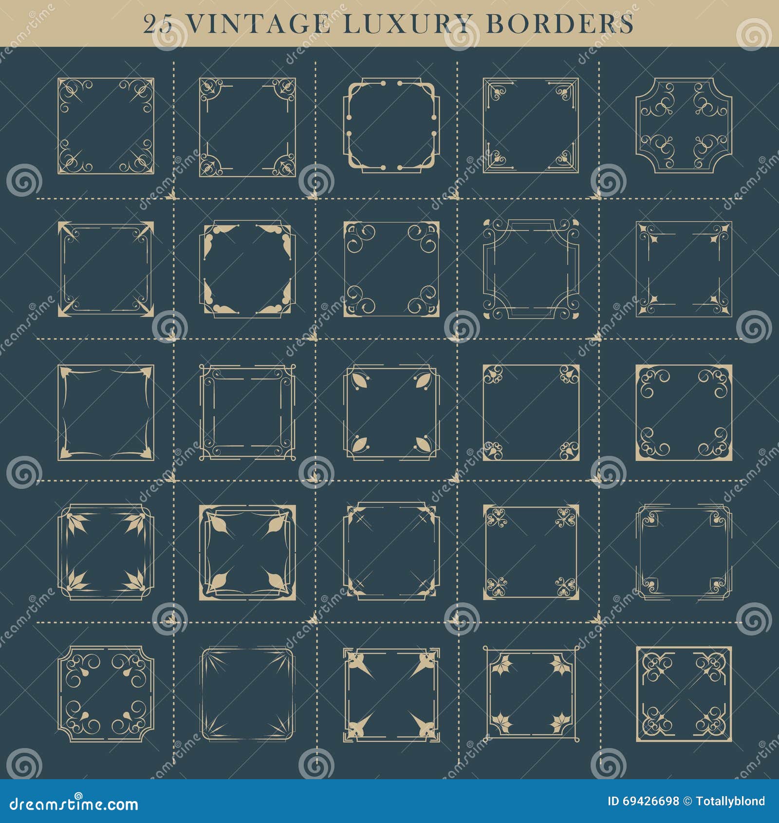 Set of Retro Flourishes Calligraphic Vintage Typographic Design Stock ...