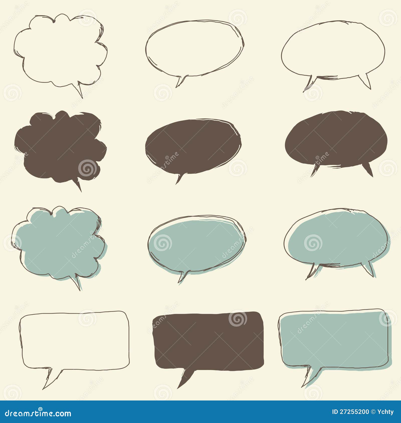 Set of Retro Funky Bubble Speech Stock Vector - Illustration of fleck ...