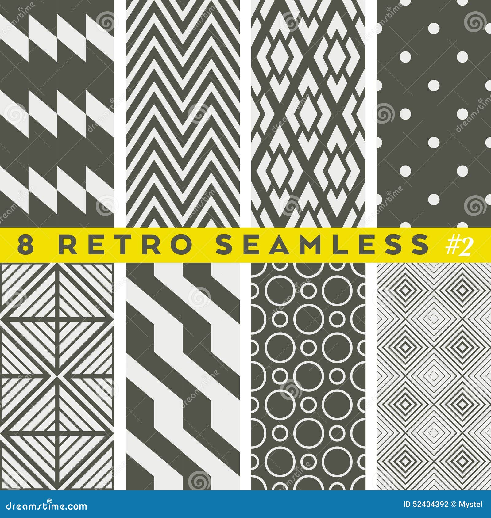 Set of Retro Geometric Patterns. Vintage Srtyle Stock Vector ...