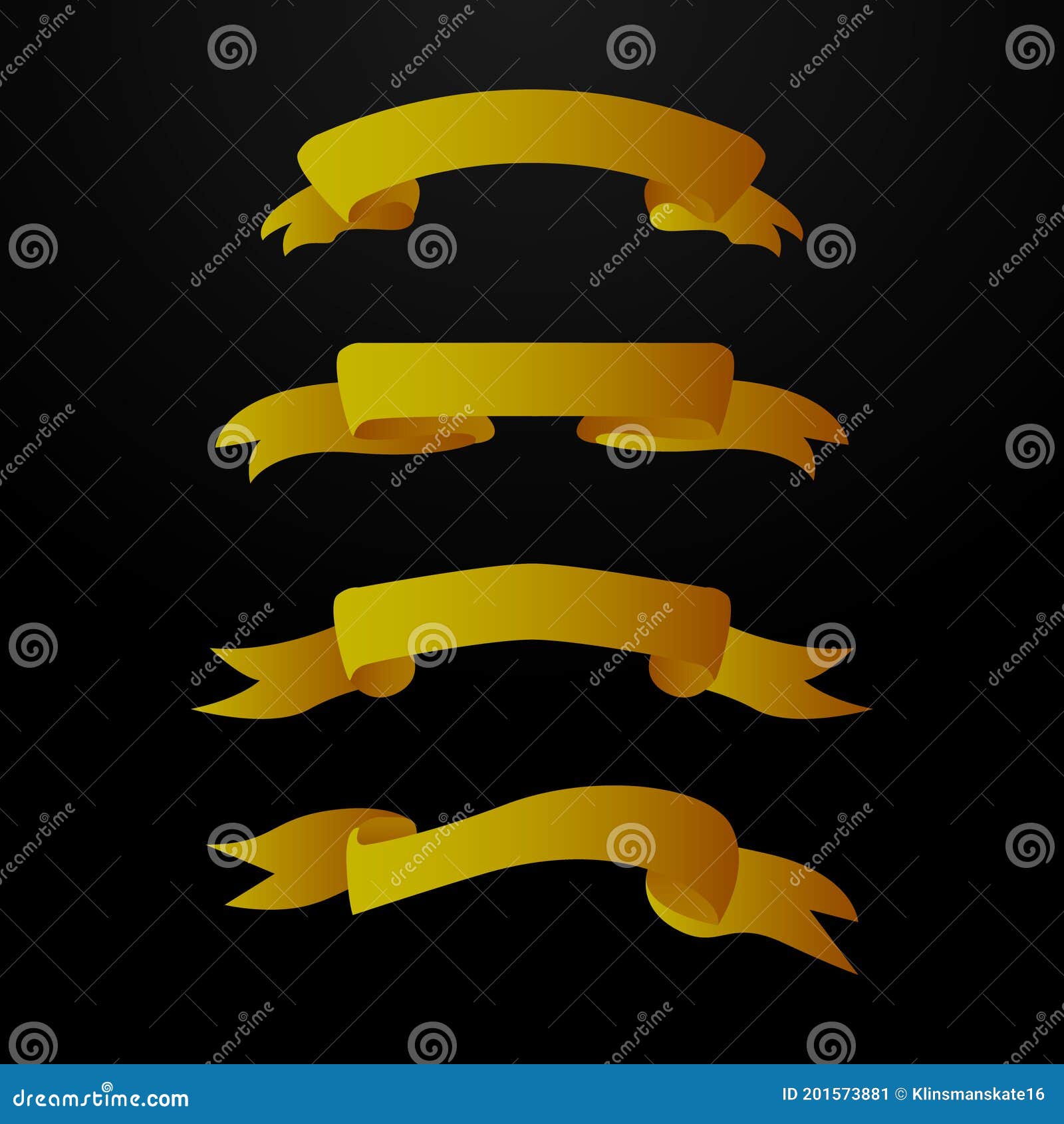 Set of Retro Golden Banner Design Collection Stock Illustration ...