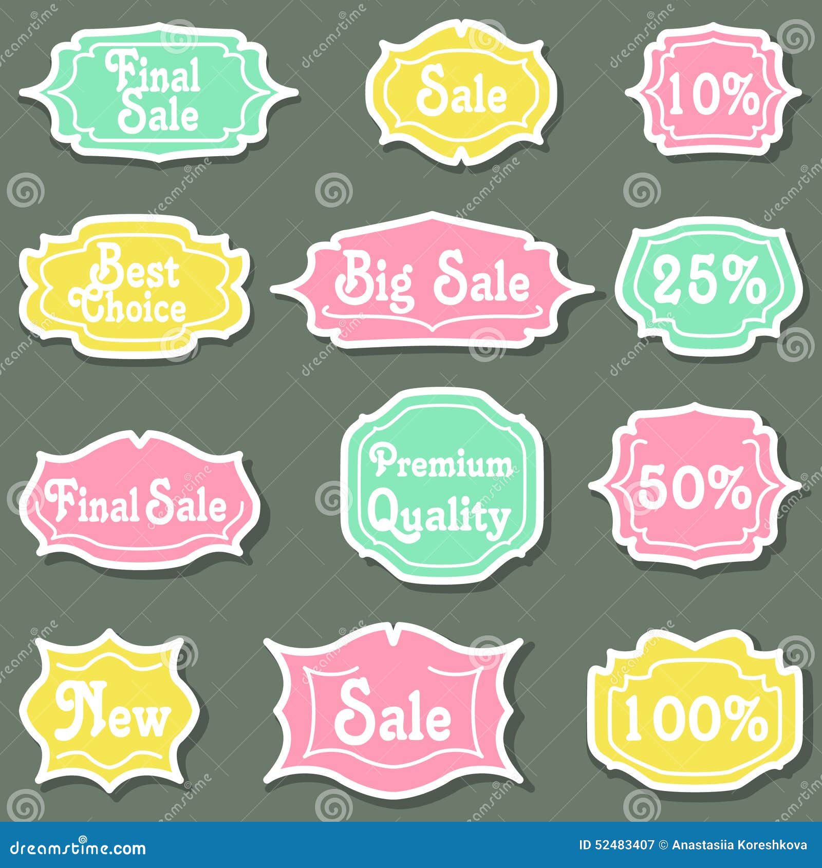 Set of retro labels. stock vector. Illustration of discount - 52483407