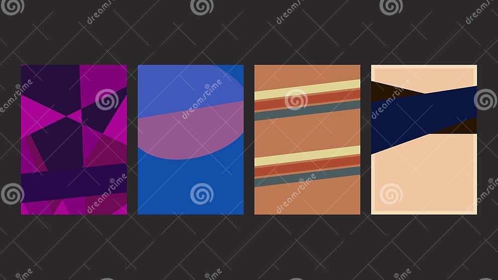 Set of Retro Poster Background. Retro Design Stock Illustration ...