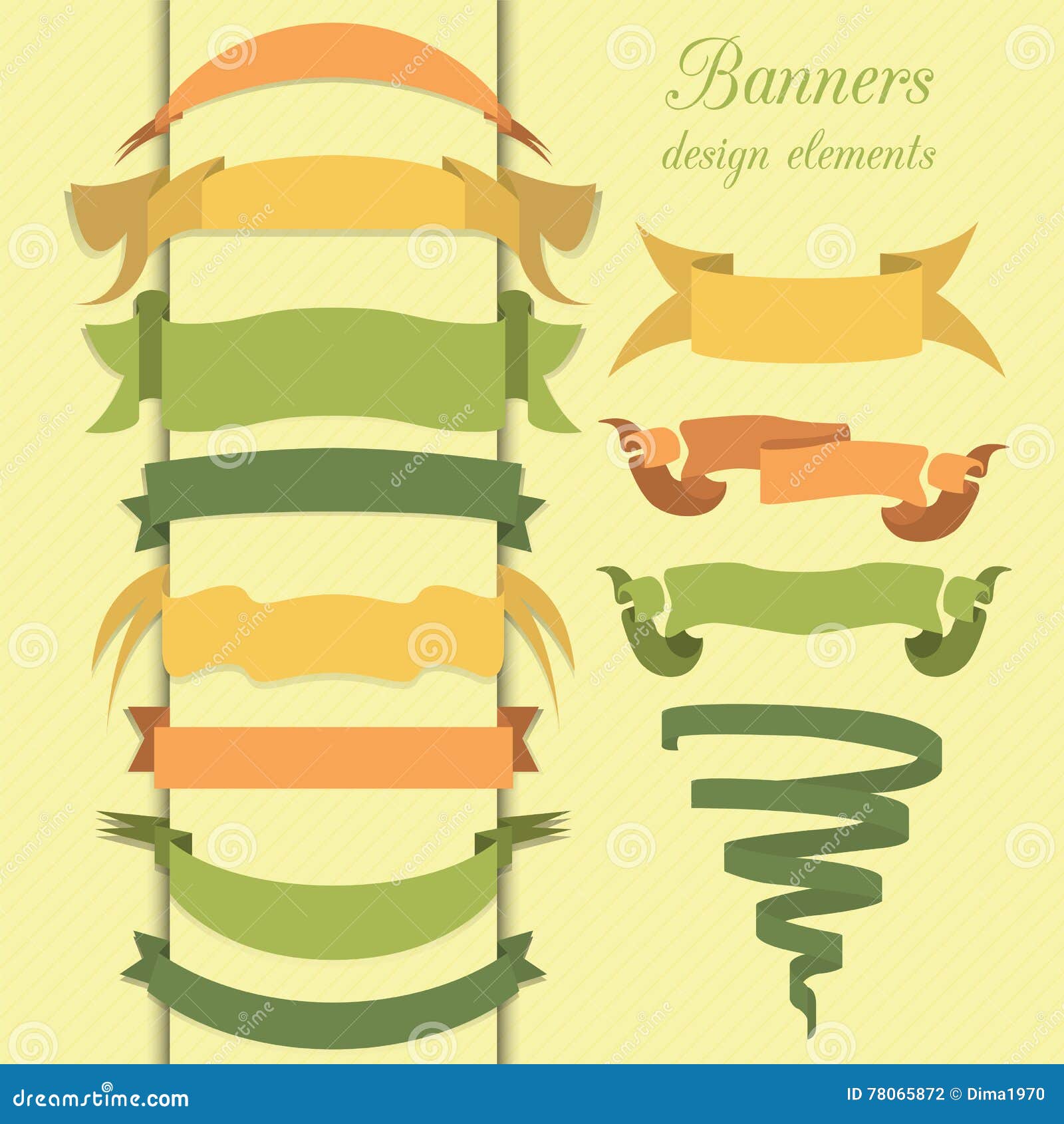 Set of Retro Ribbons and Arrows, Banner Stock Vector - Illustration of ...