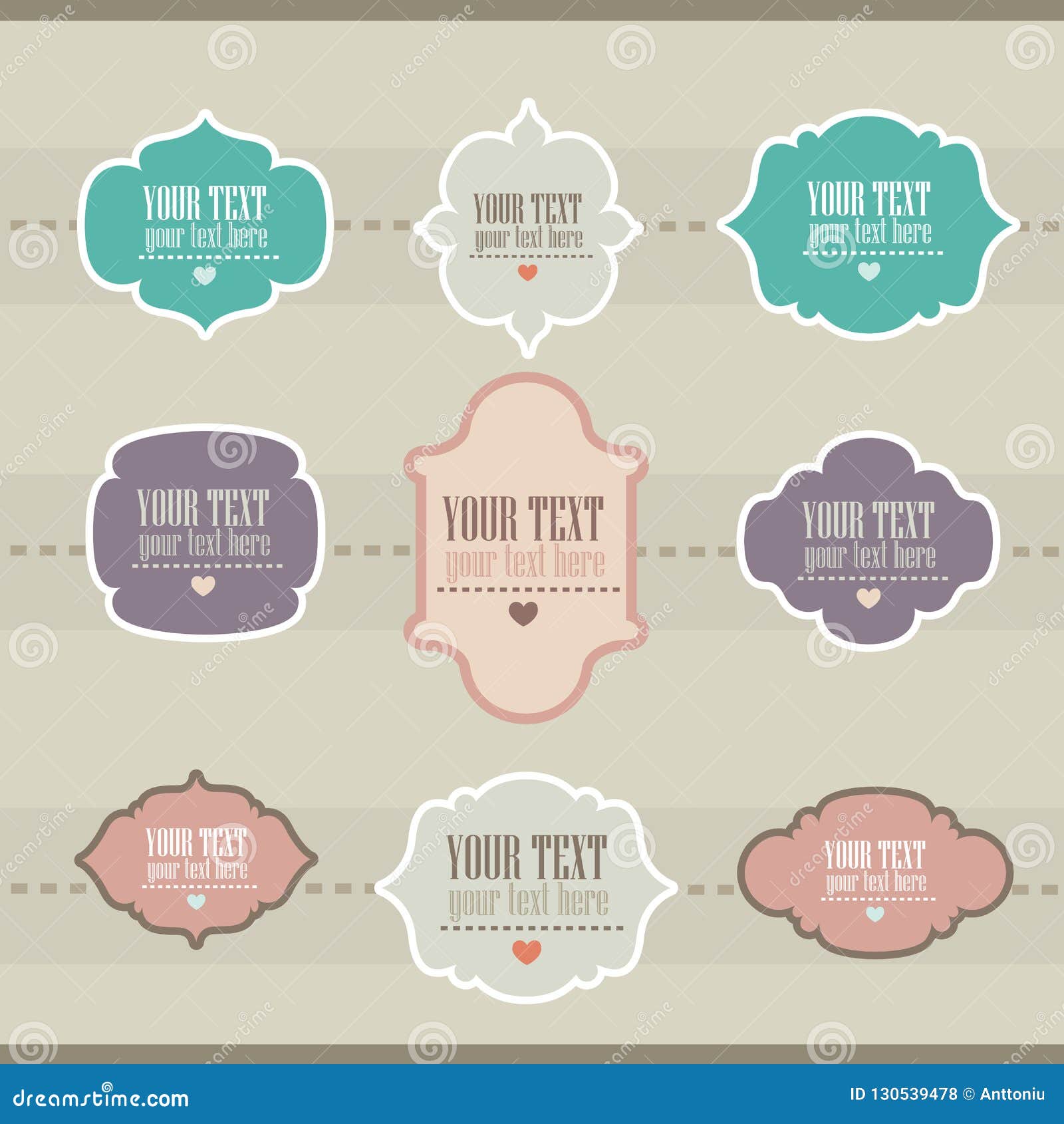 Set of retro style labels stock illustration. Illustration of decor ...