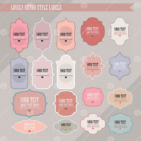 Set of retro style labels stock illustration. Illustration of fashioned ...