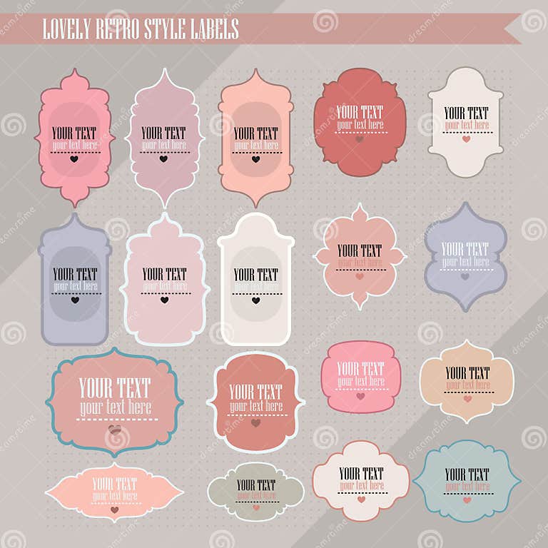 Set of retro style labels stock illustration. Illustration of fashioned ...