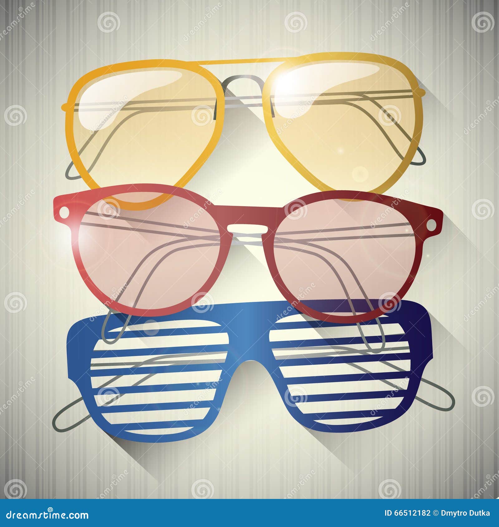 Set of retro sunglasses stock vector. Illustration of eyesight - 66512182