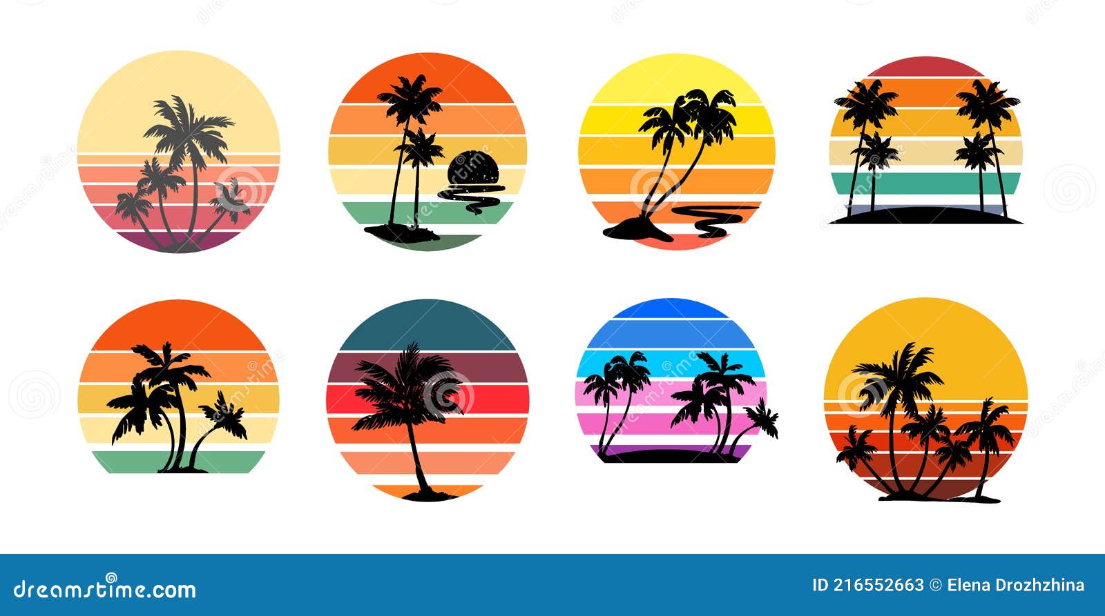 80s Sunset Retro Neon Background. 90s Poster Electro Sun Space Vintage ...