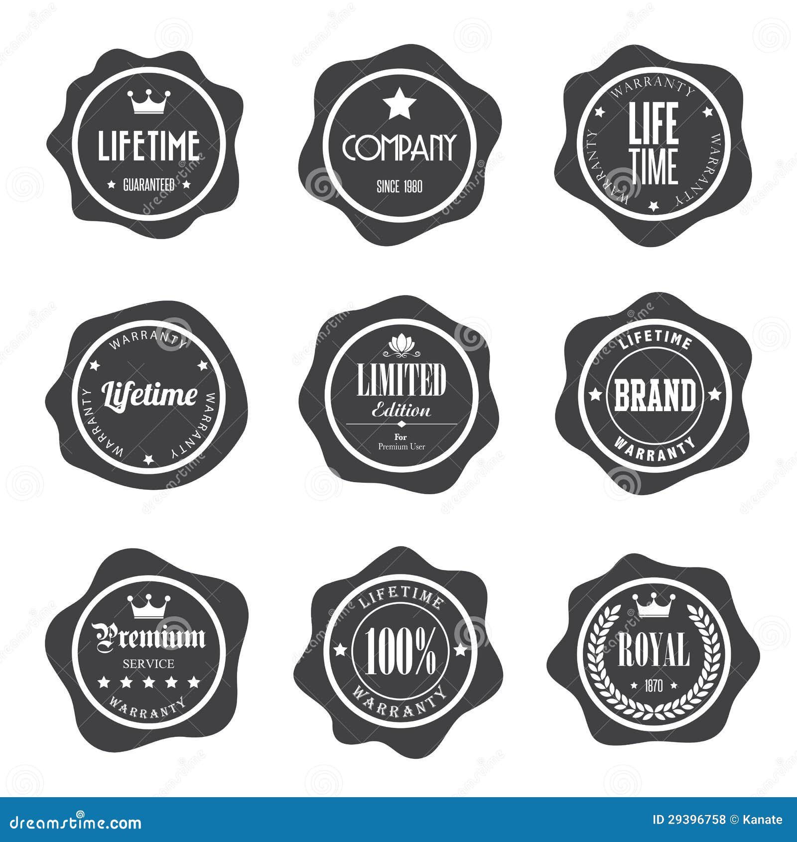 Set of Retro Vintage Badges and Labels Stock Vector - Illustration of ...