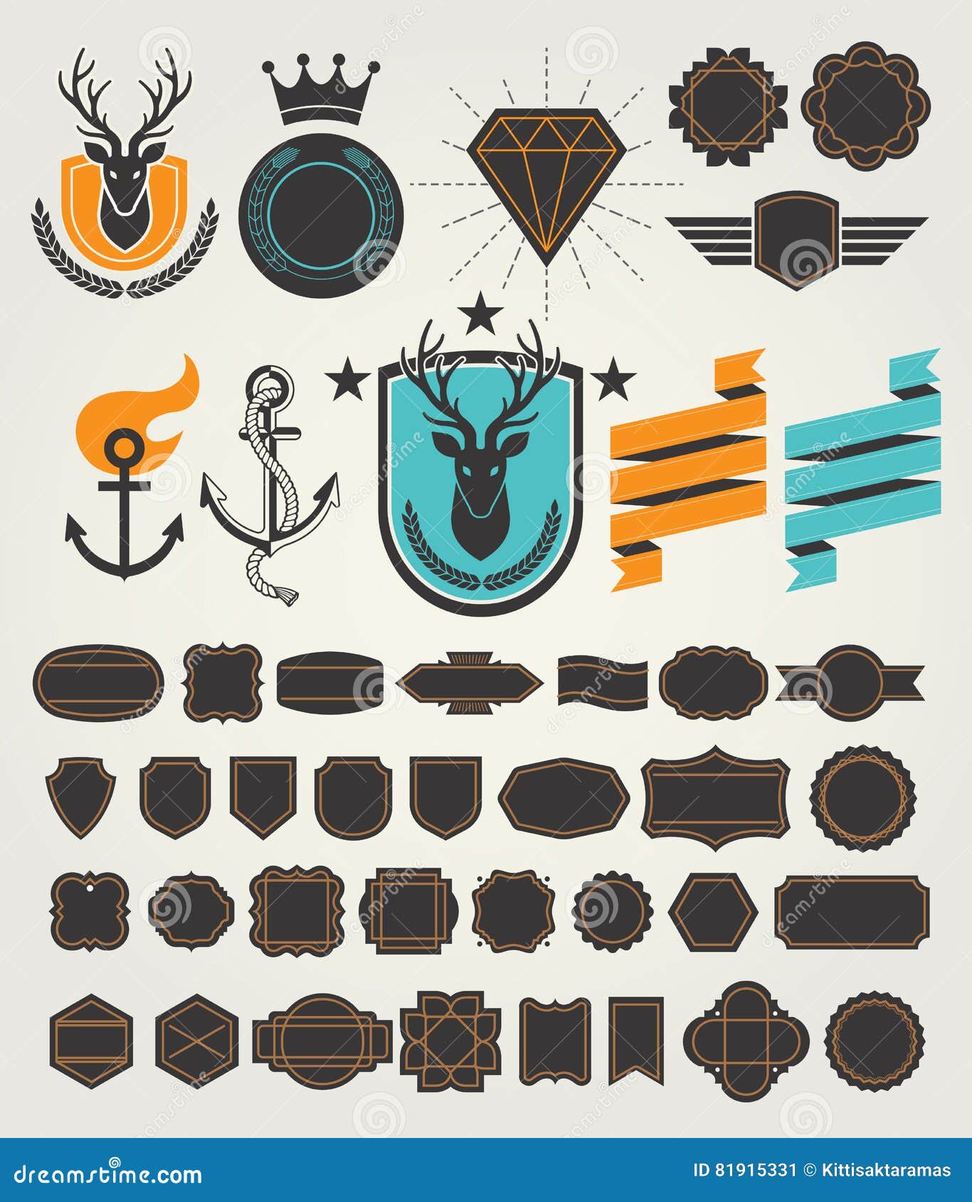 Set of Retro Vintage Badges and Labels. Vector Stock Vector ...