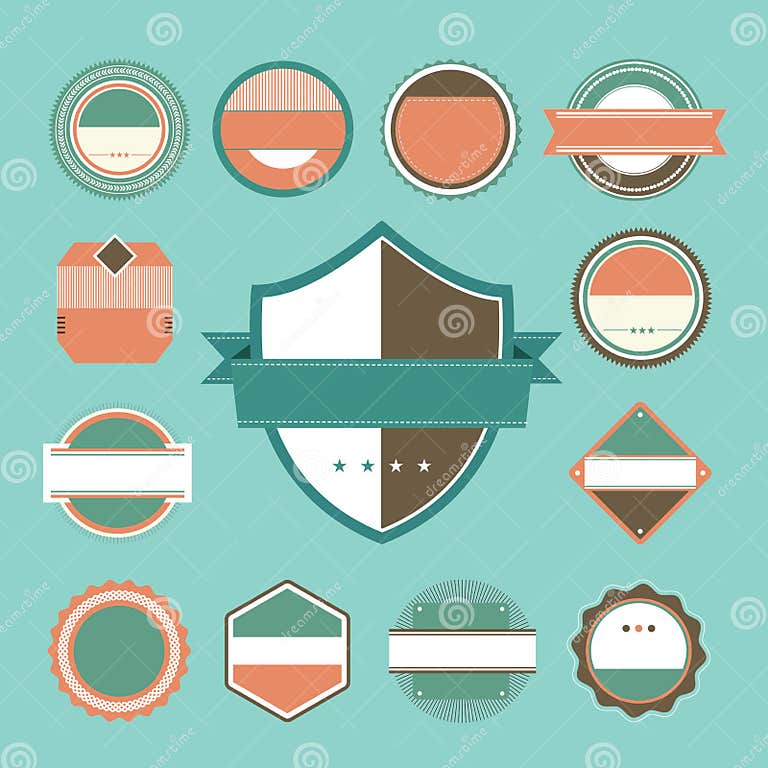 Set of Retro Vintage Labels Stock Vector - Illustration of collection ...